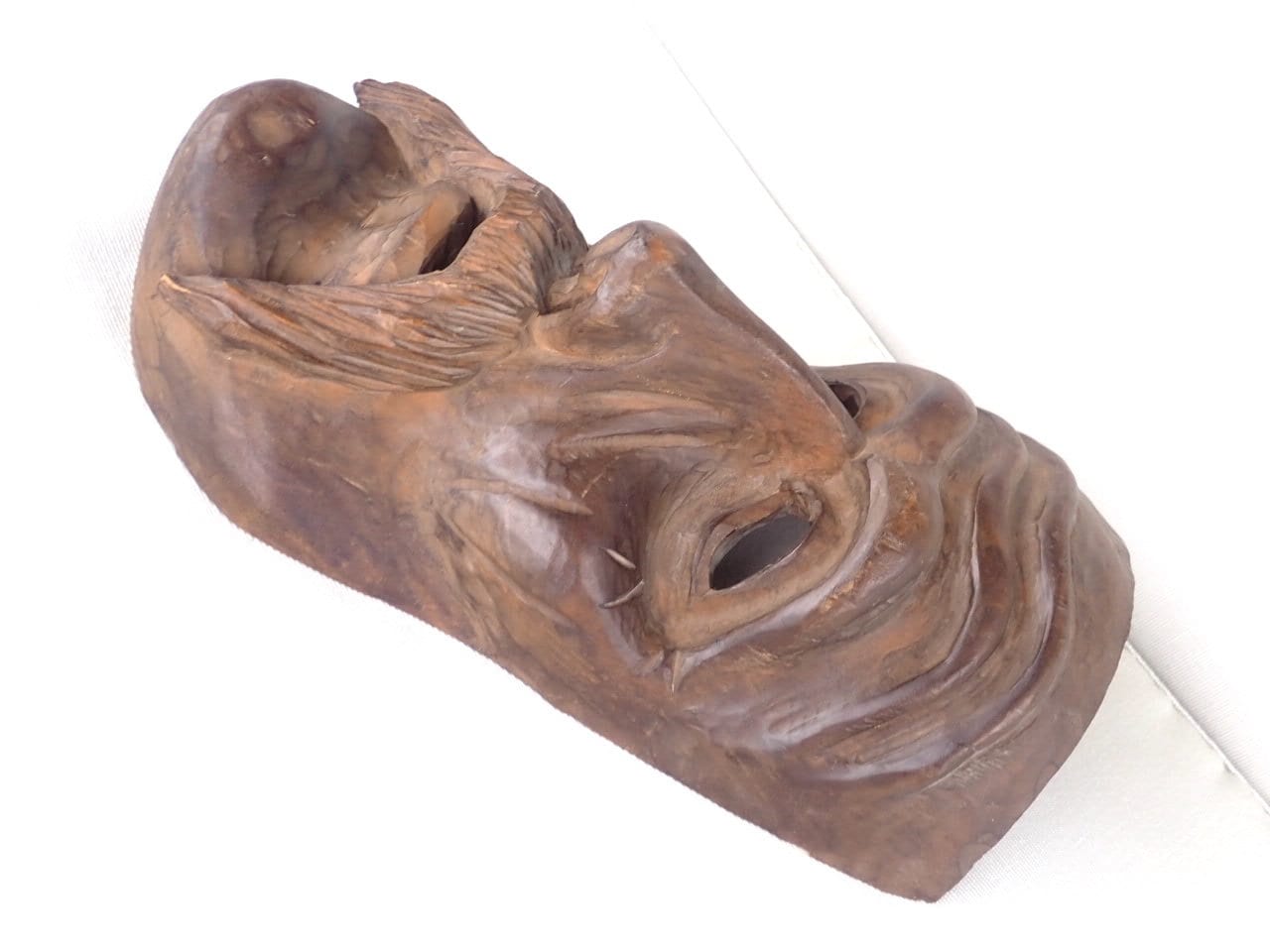 Vintage Mask Carnival Wooden Mask Carved Wood Carving Decoration ...