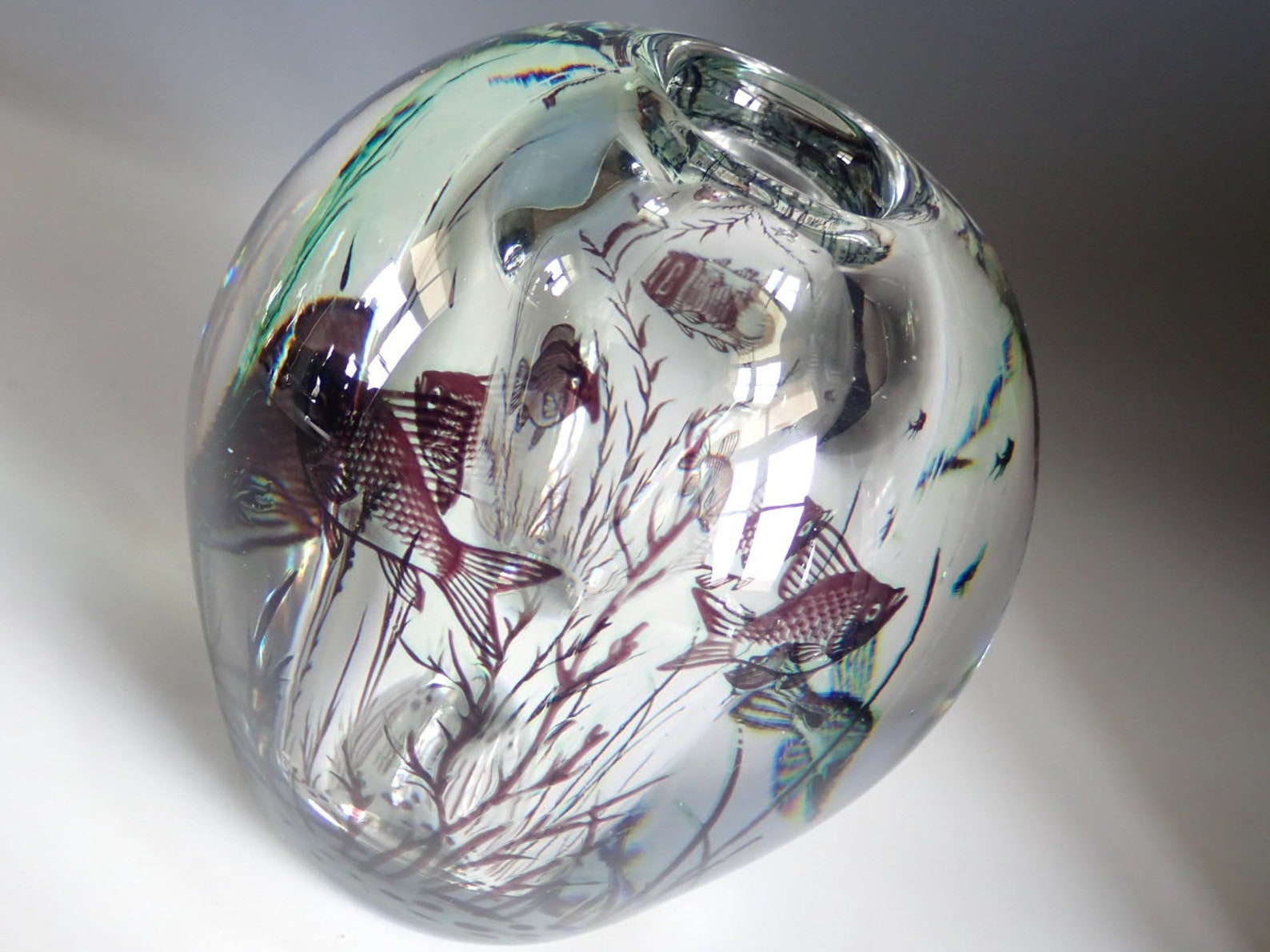 Vintage Orrefors Vase Fiskgraal Edward Hald Design Graal Vintage Glass ...