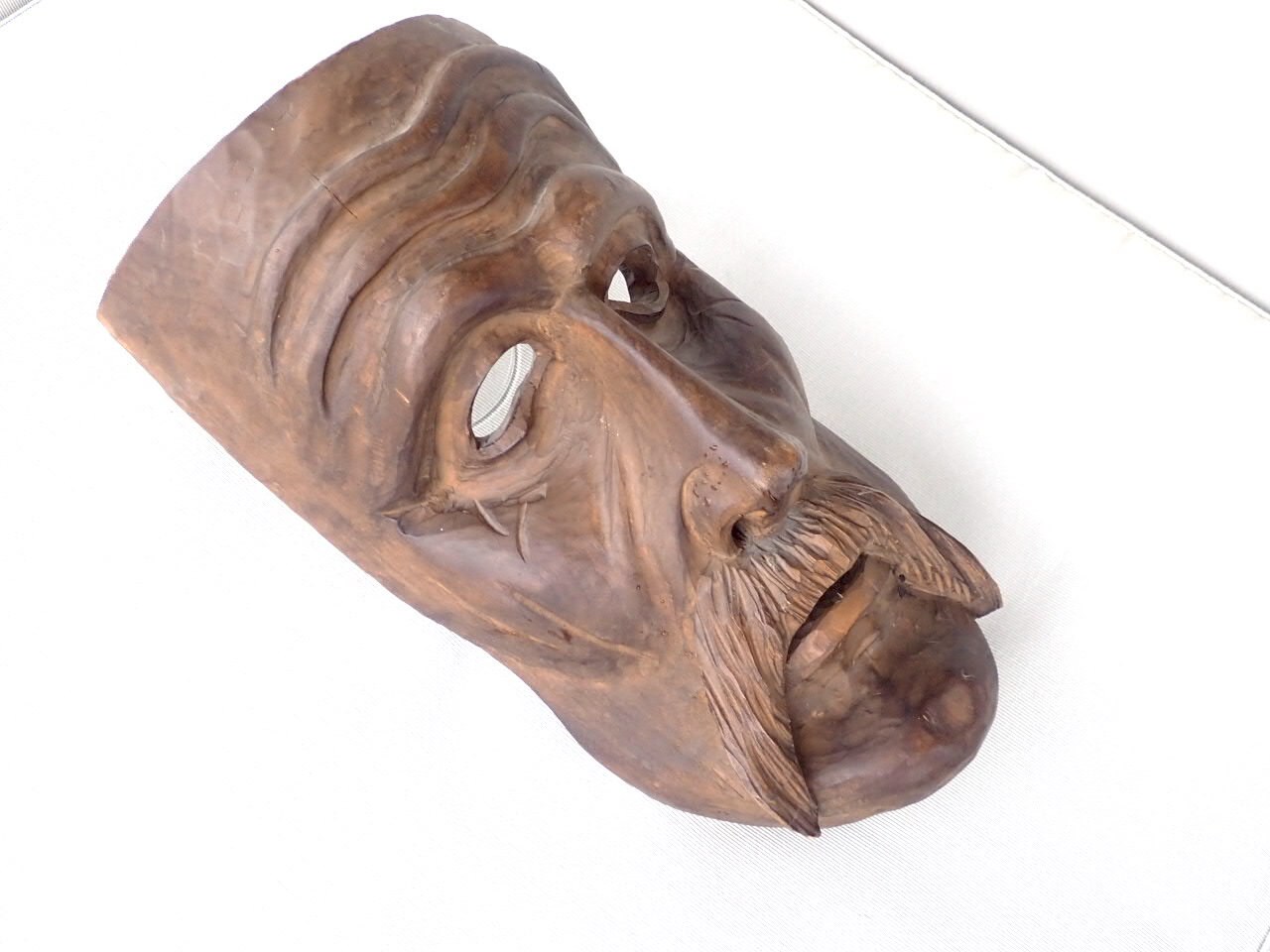 Vintage Mask Carnival Wooden Mask Carved Wood Carving Decoration ...