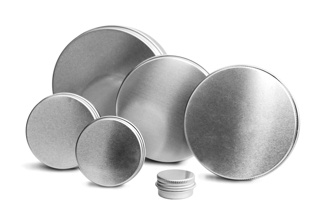 10ml / 10g Round Aluminium Metal Tins With Screw on Lids - Etsy