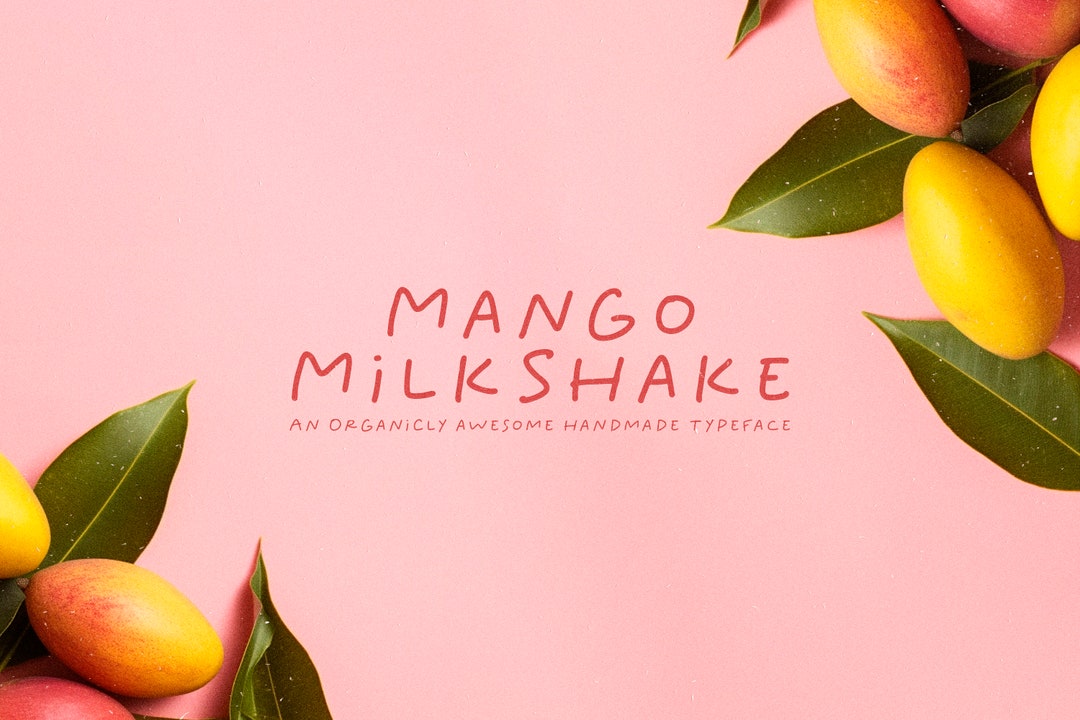 Mango Milkshake Typeface | Font, Sans Serif Font, Display Font, Vintage ...
