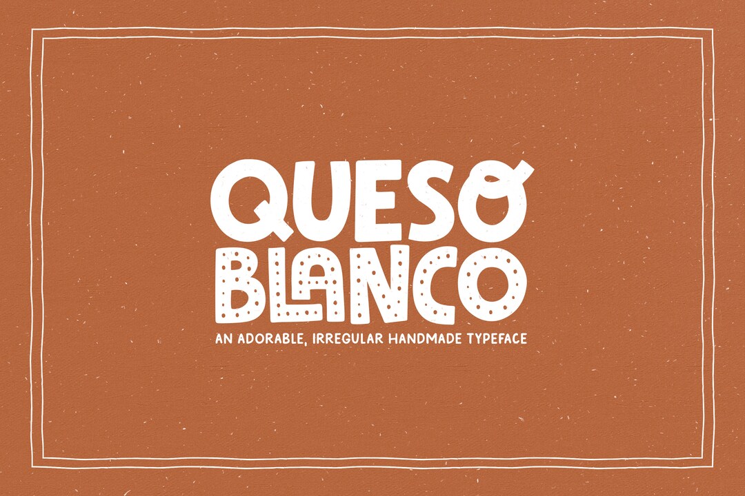 Queso Blanco Typeface Font, Sans Serif Font, Display Font, Vintage ...