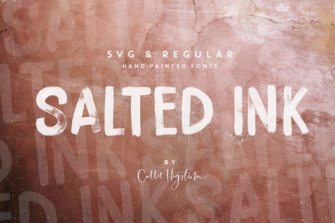 Salted Ink SVG Font - Etsy