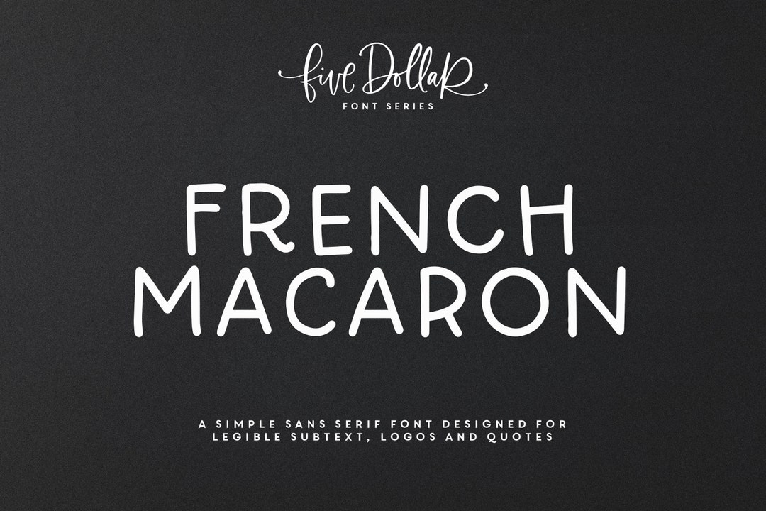 French Macaron Font: Sans Serif Typeface (instant Download) - Etsy