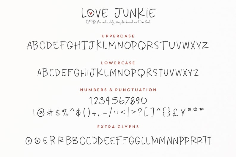 Love Junkie Fonts - Etsy