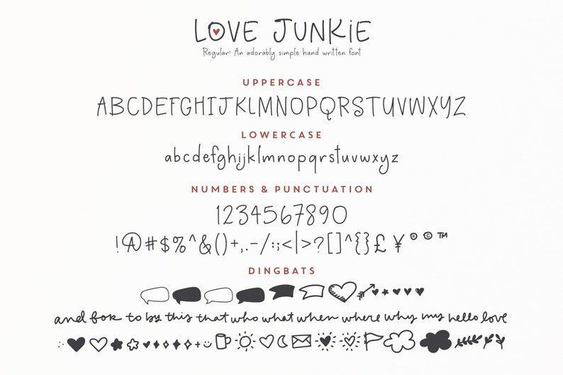 Love Junkie Fonts - Etsy
