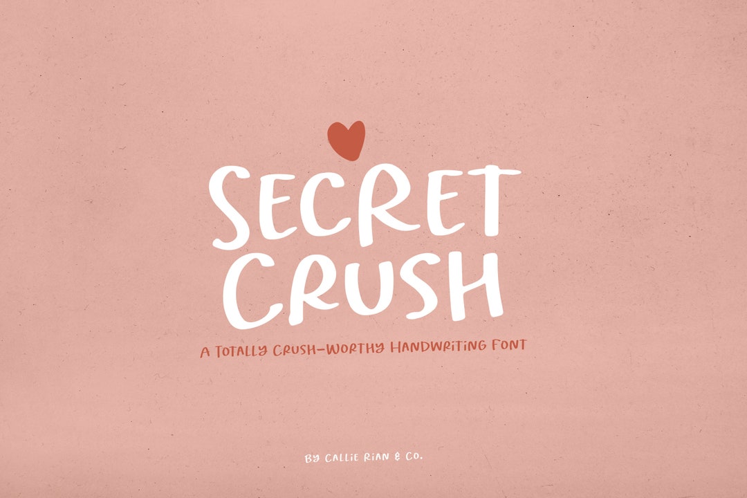 Secret Crush Handwriting Font - Font, Handwritten Fonts, Craft Fonts ...