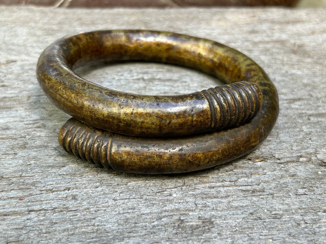Antique Copper Brass Bracelet Handcrafted Kam Tribe South Laos Bracelet ...