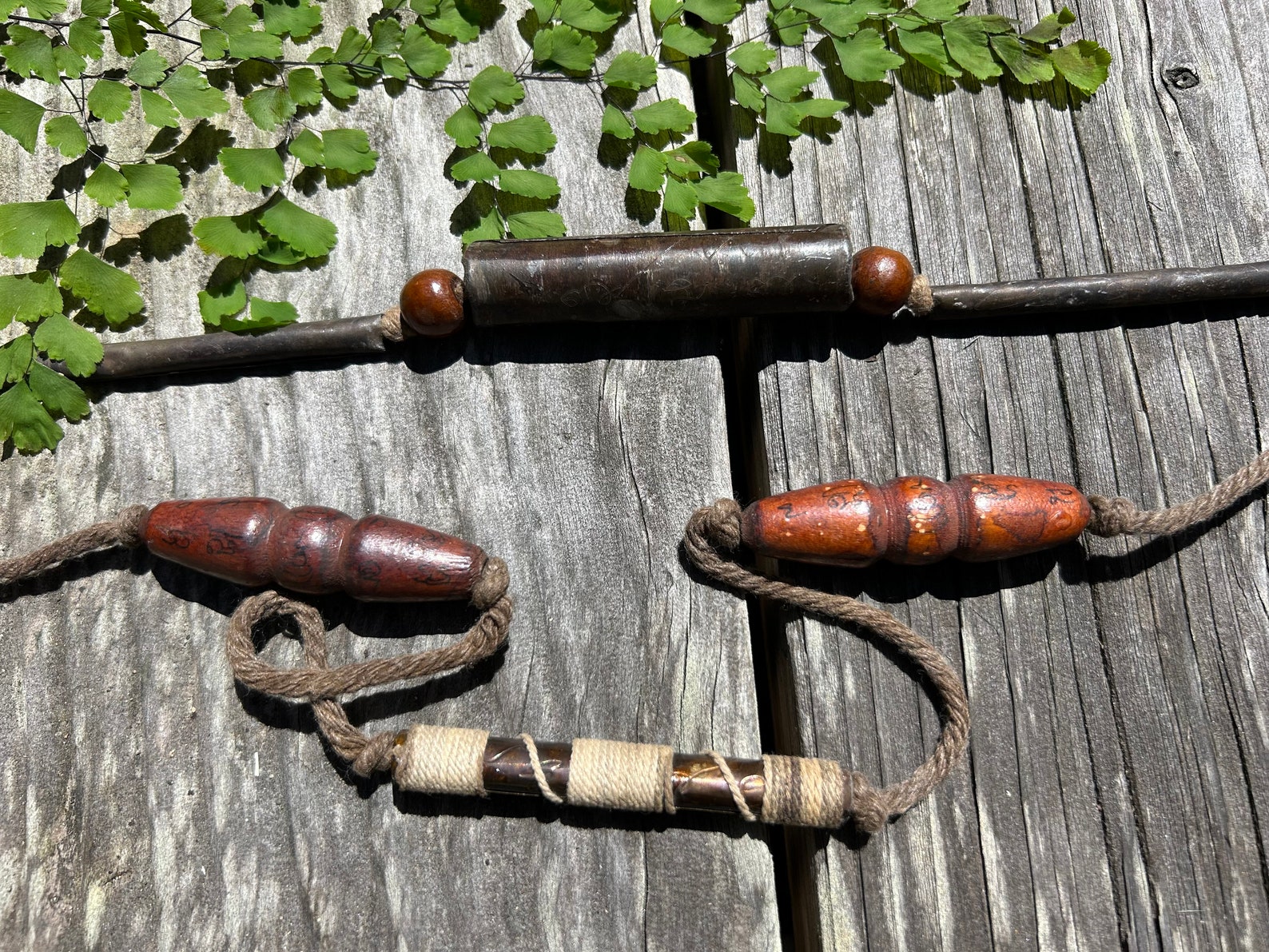 Vintage Takrut Thai Good Luck Fertility Belt Handmade Metal Tube ...