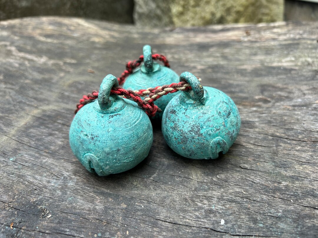 Vintage Metal Decorative Bells Thai Vintage Round Bells Backyard Temple ...