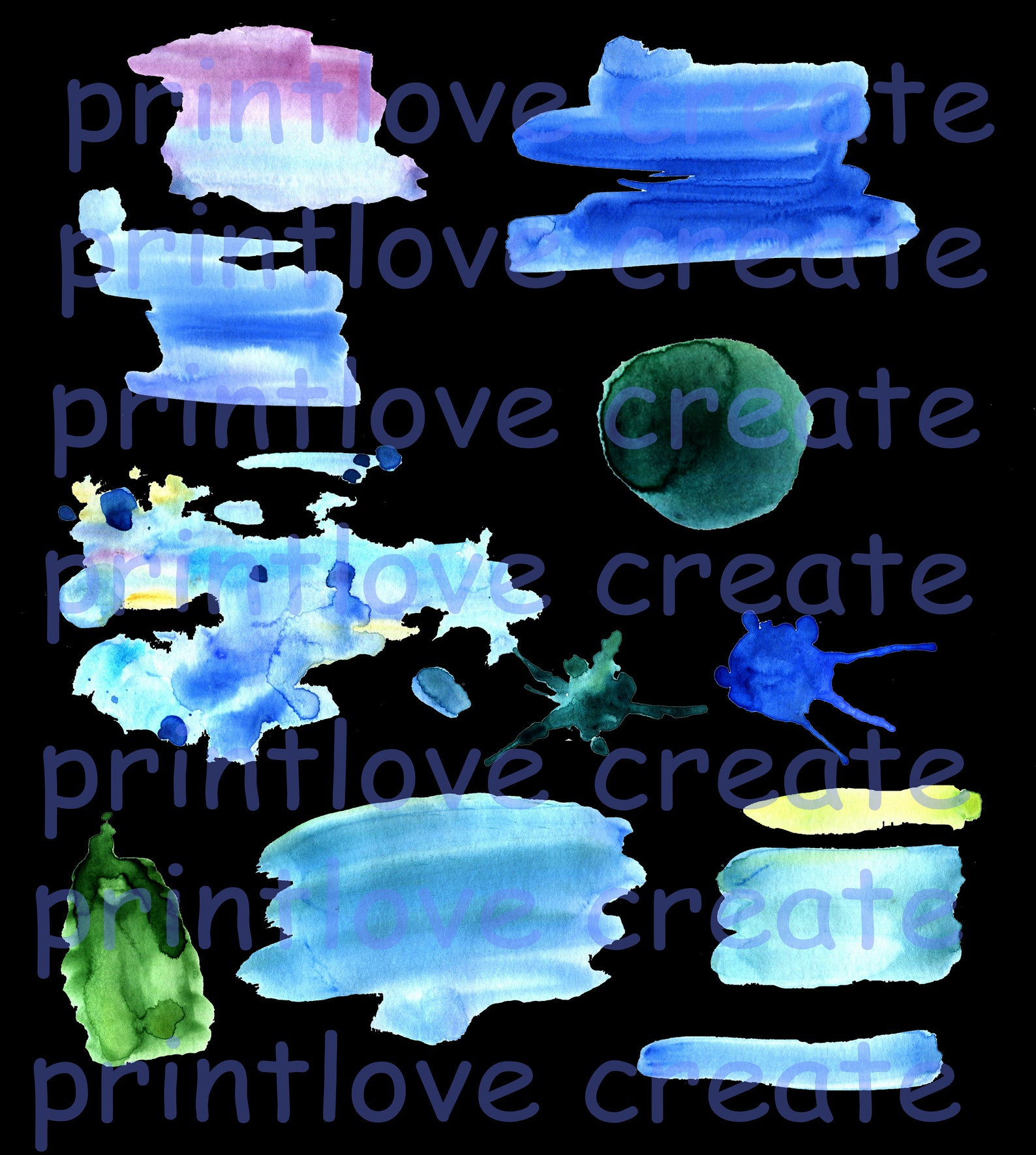 Watercolor Splashes Png Watercolor Brush Strokes Clipart Paint Strokes ...