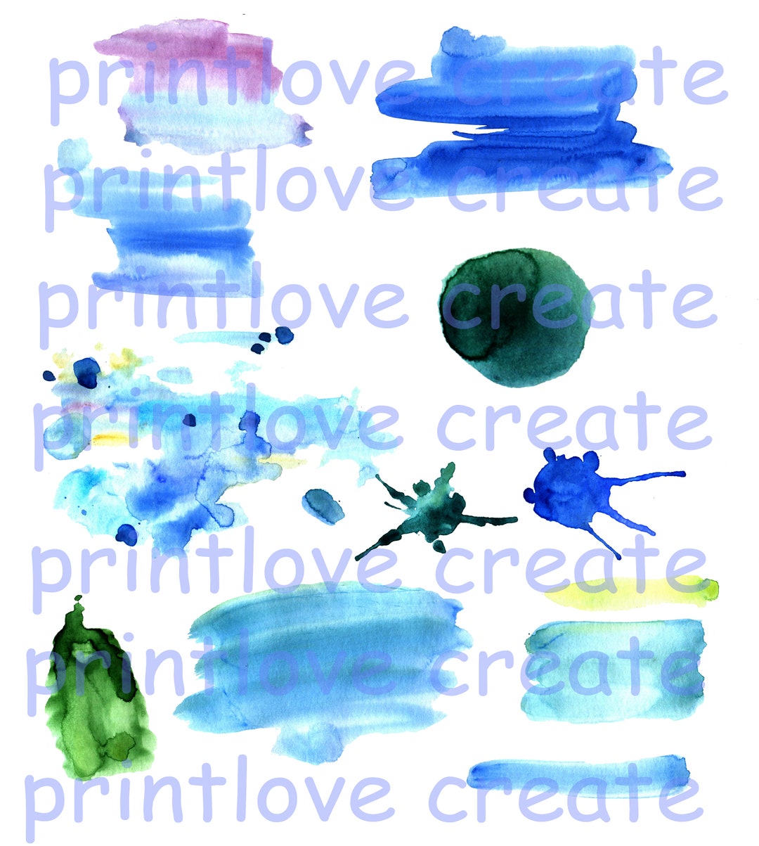 Watercolor Splashes Png Watercolor Brush Strokes Clipart Paint Strokes ...