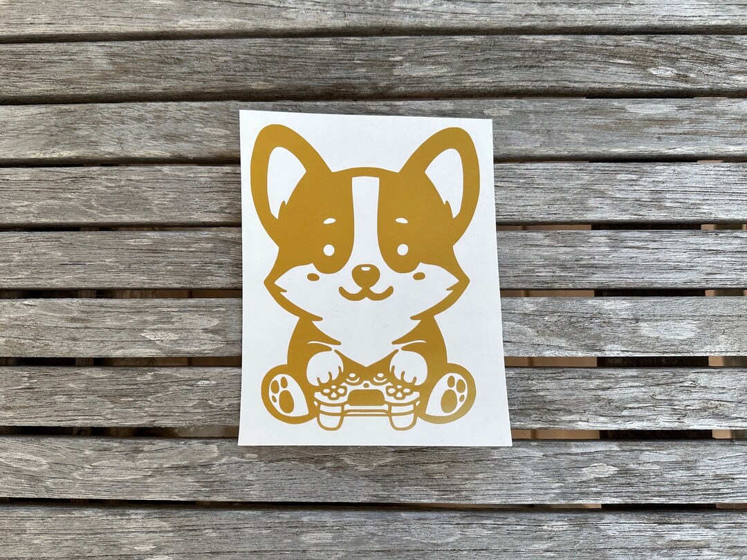 Gamer Doggo - Vinyl Decal (multiple Color Options) Great for Car ...