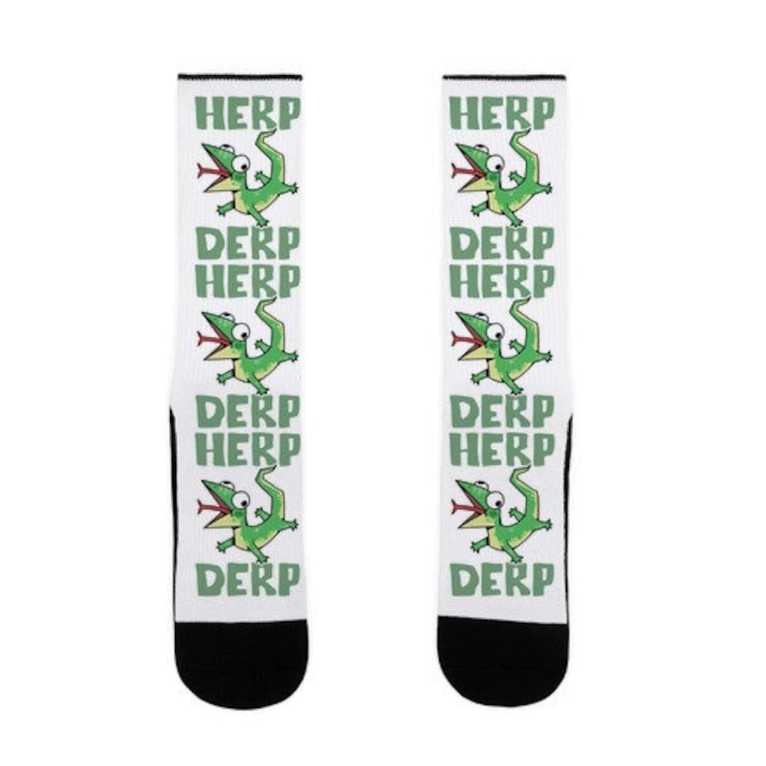 Herp Derp Derpy Lizard Sock - Etsy