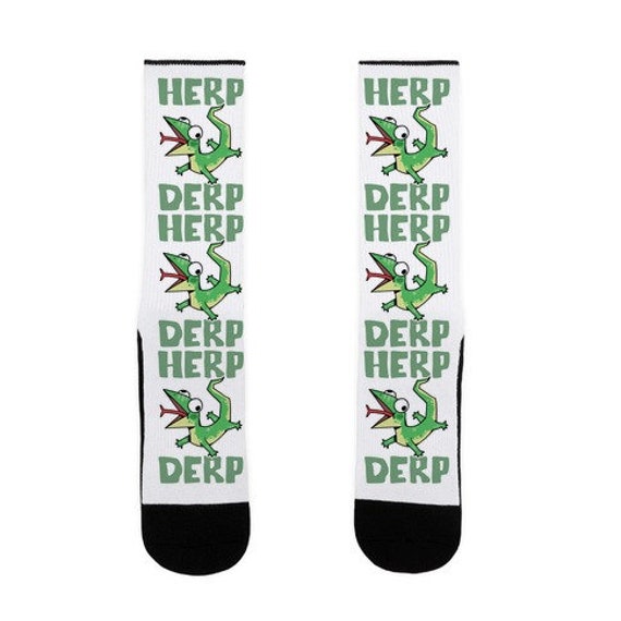 Herp Derp Derpy Lizard Sock | Etsy