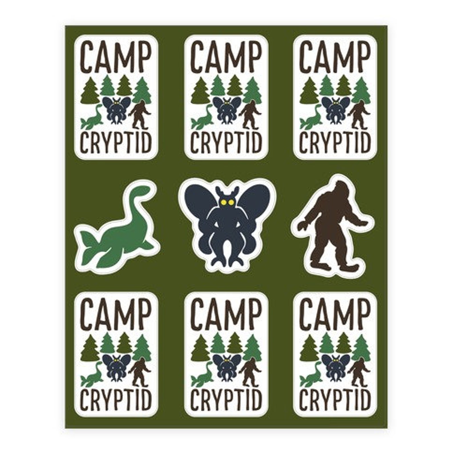 Camp Cryptid Sticker - Etsy