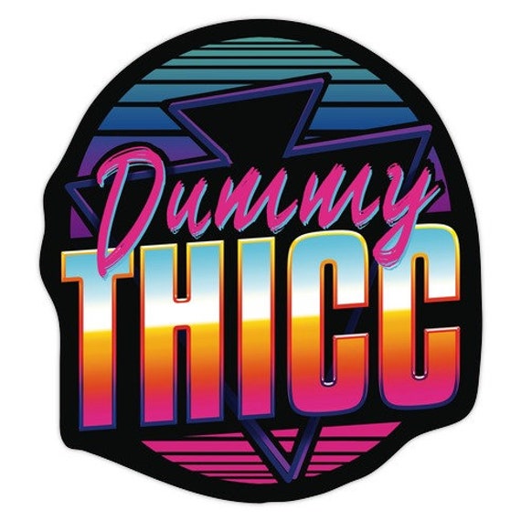 Retro and Dummy Thicc Die Cut Sticker - Etsy Singapore