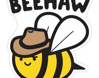 Bee Beehaw Cowboy Sticker - Etsy