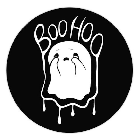 Boo Hoo Sad Ghost Die Cut Sticker | Etsy