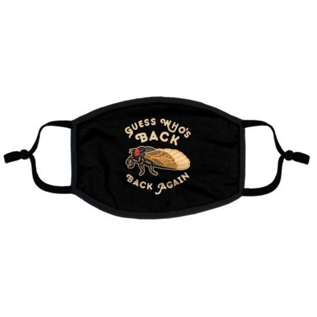 Guess Who's Back Cicada Flat Face Mask - Etsy
