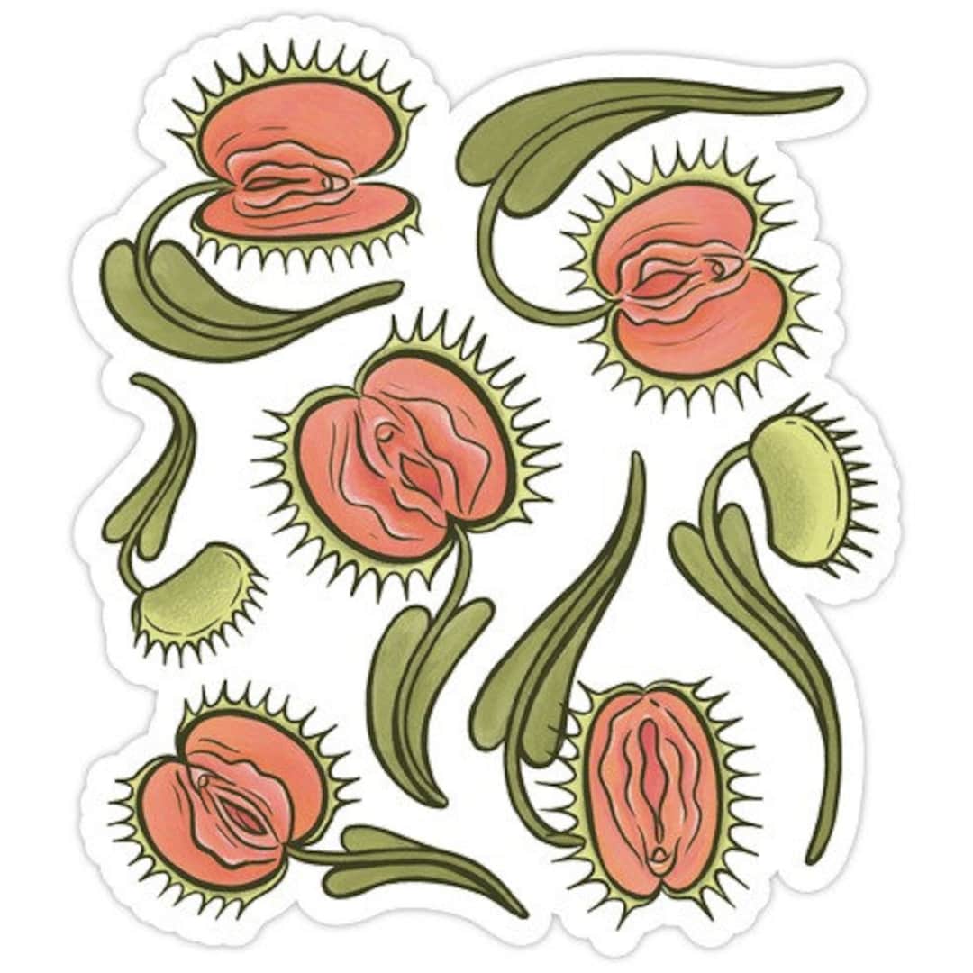 Venus Flytrap Vulvas Die Cut Sticker - Etsy