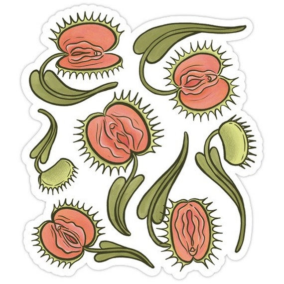 Venus Flytrap Vulvas Die Cut Sticker | Etsy