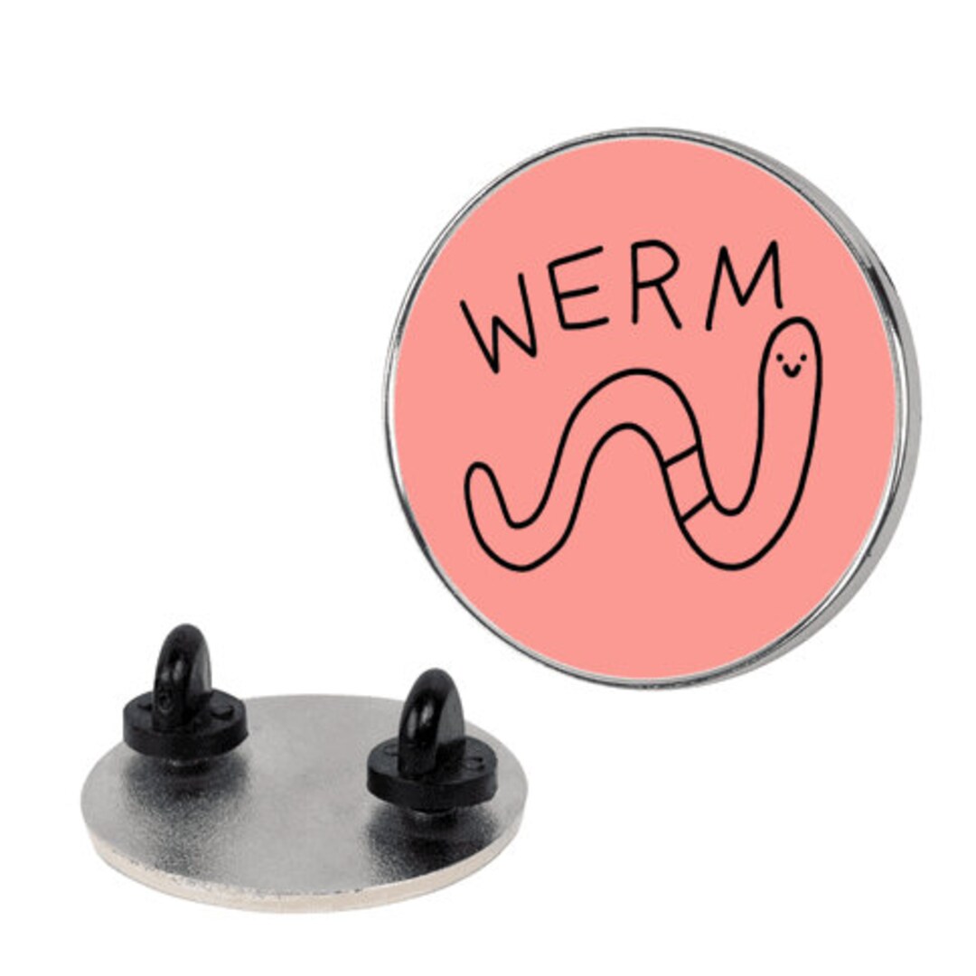 Werm Derpy Worm Pin - Etsy