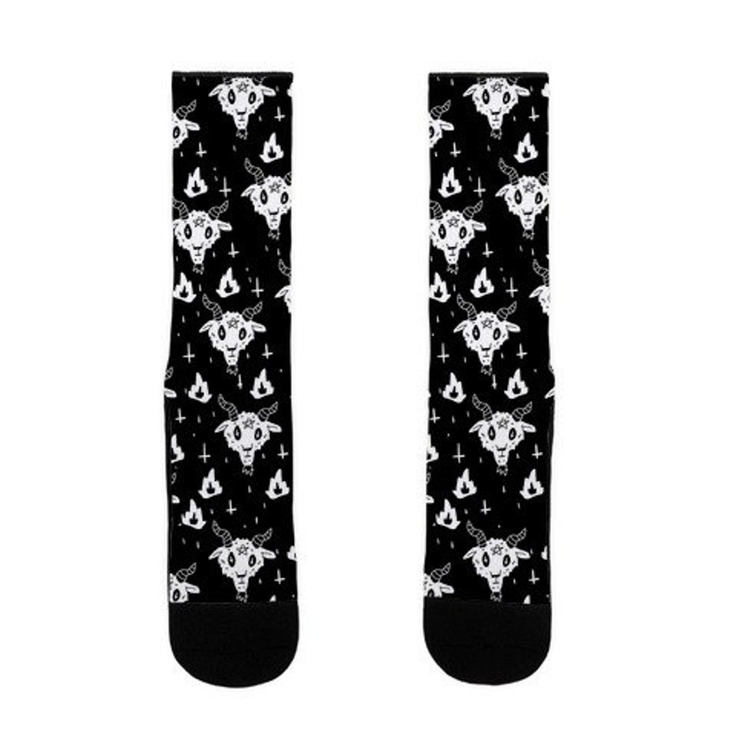 Spicy Heck Boy Satan Pattern Socks - Etsy