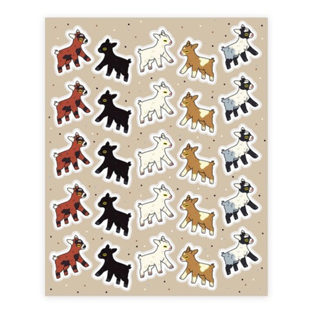Baby Goats on Baby Goats Pattern Sticker - Etsy