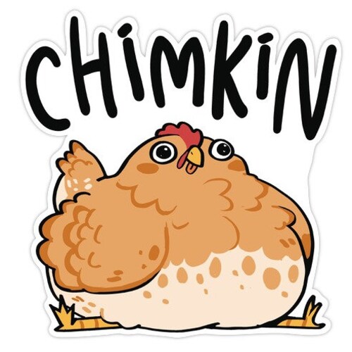 Chimkin Derpy Chicken Die Cut Sticker - Etsy
