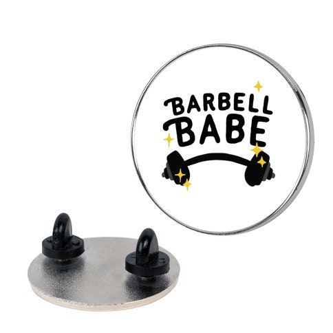 Barbell Babe Pin | Etsy