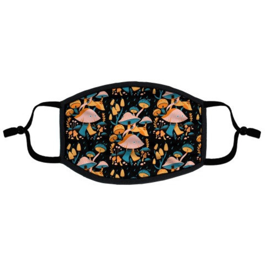 Mushroom Forest Spirits Face Mask - Etsy