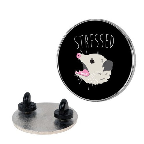 Stressed Possum Pin - Etsy