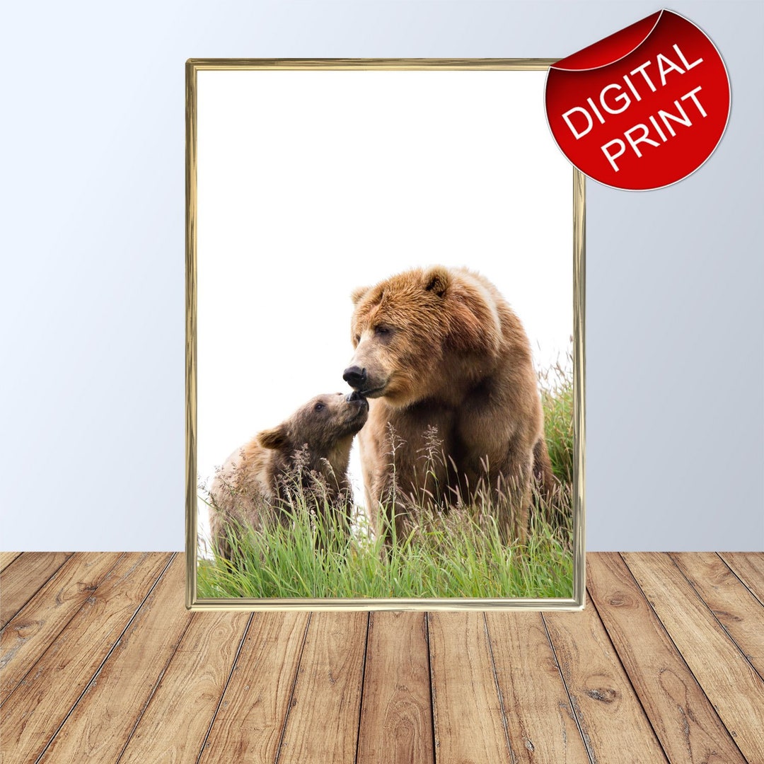 Bear Art Animal Prints Digital Download. Bear Print Baby Bear Printable ...