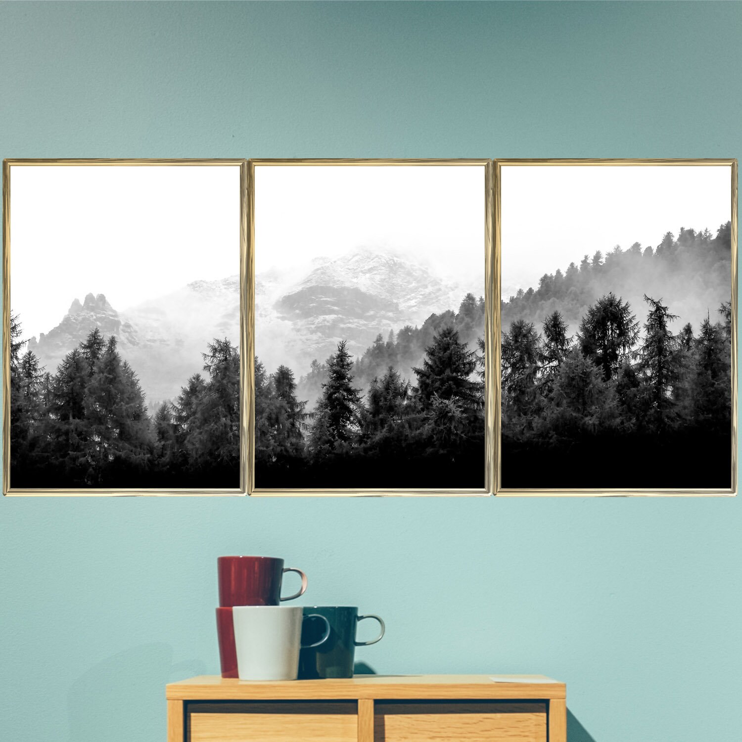 Set of 3 Prints Landscape Art Digital Download Poster 3 Piece | Etsy