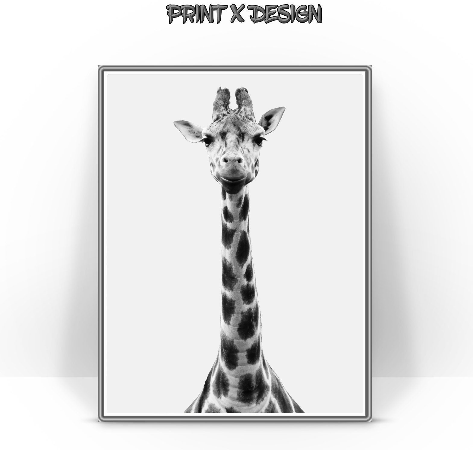 Giraffe Animal Print Digital Download. Black and white | Etsy