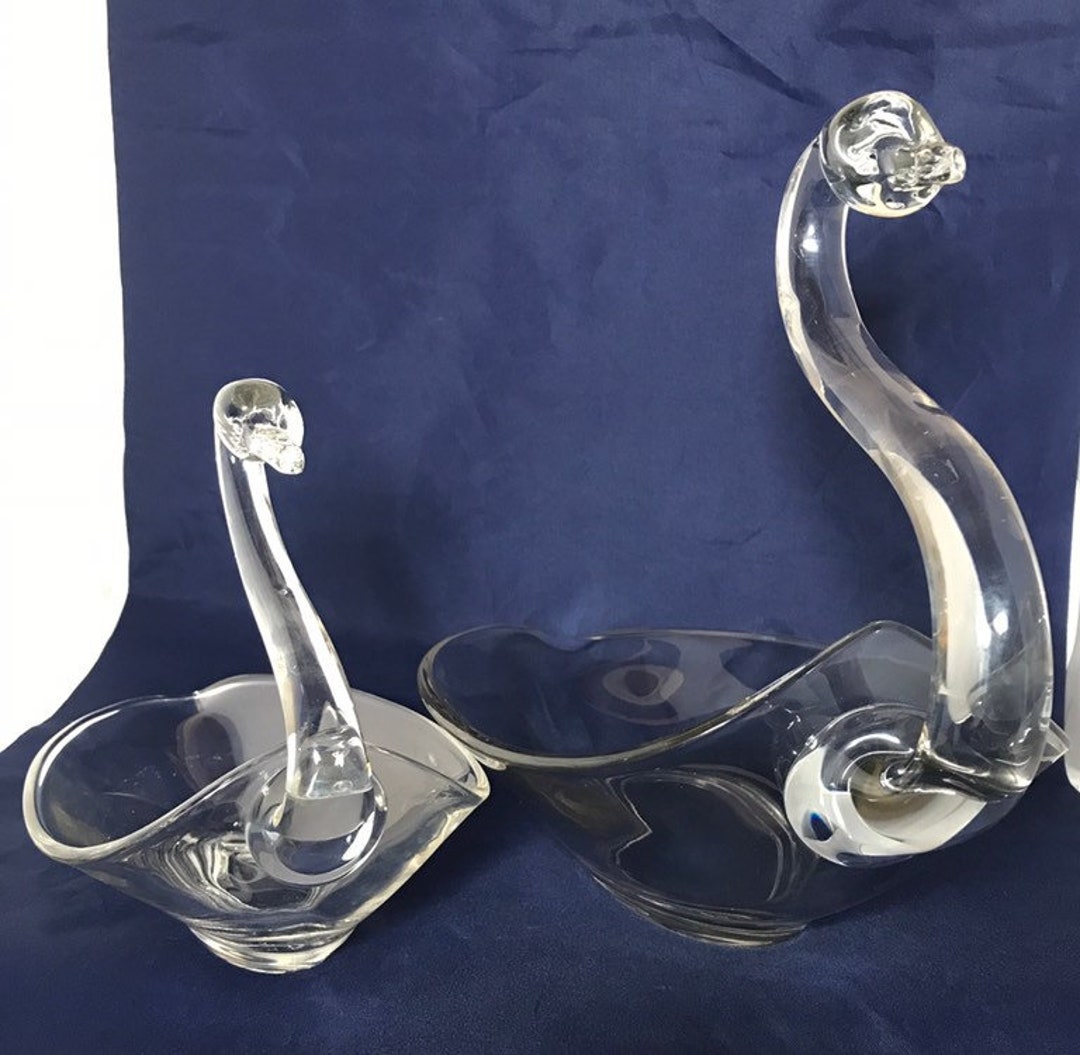 Duncan Miller "pall Mall" Line Crystal Swan Bon Bon Dish /circa 1940's ...