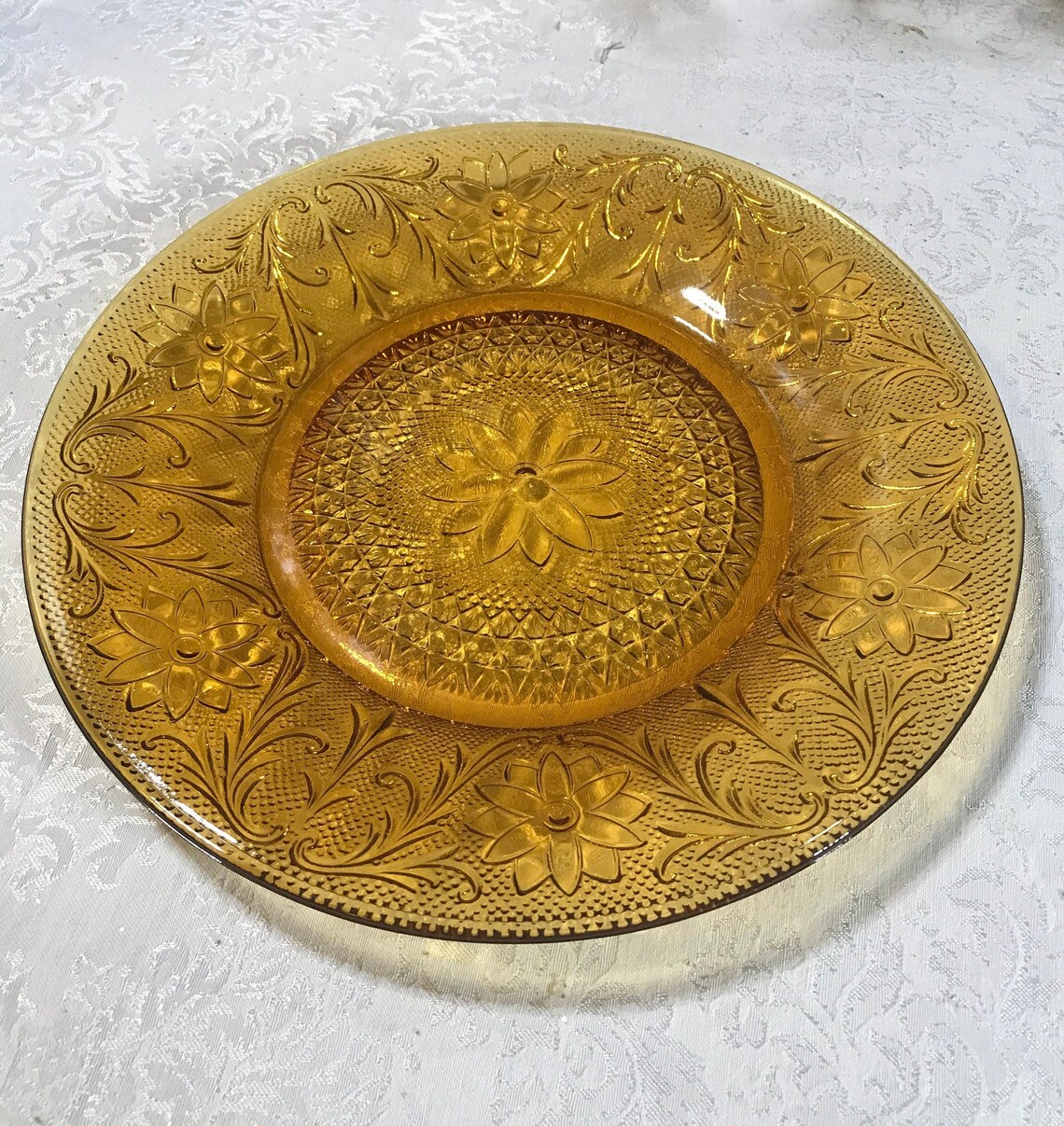 Indiana Glass Amber Sandwich Pattern Tableware. MORE PIECES - Etsy