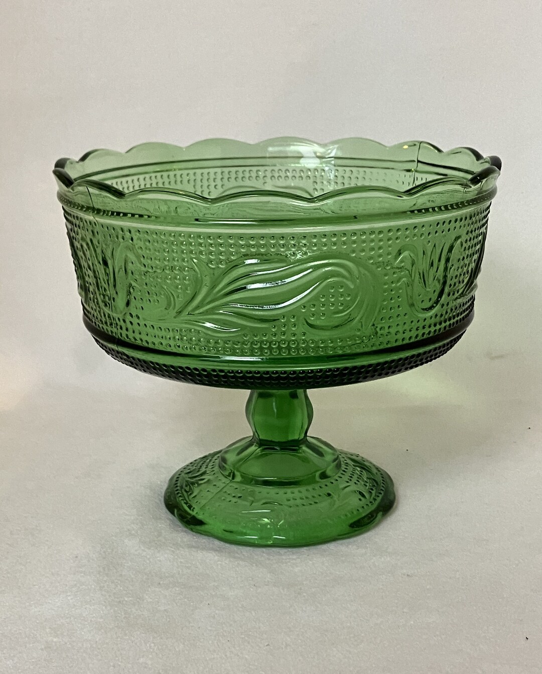 Emerald Green Compote Dish by E.O. Brody - Etsy