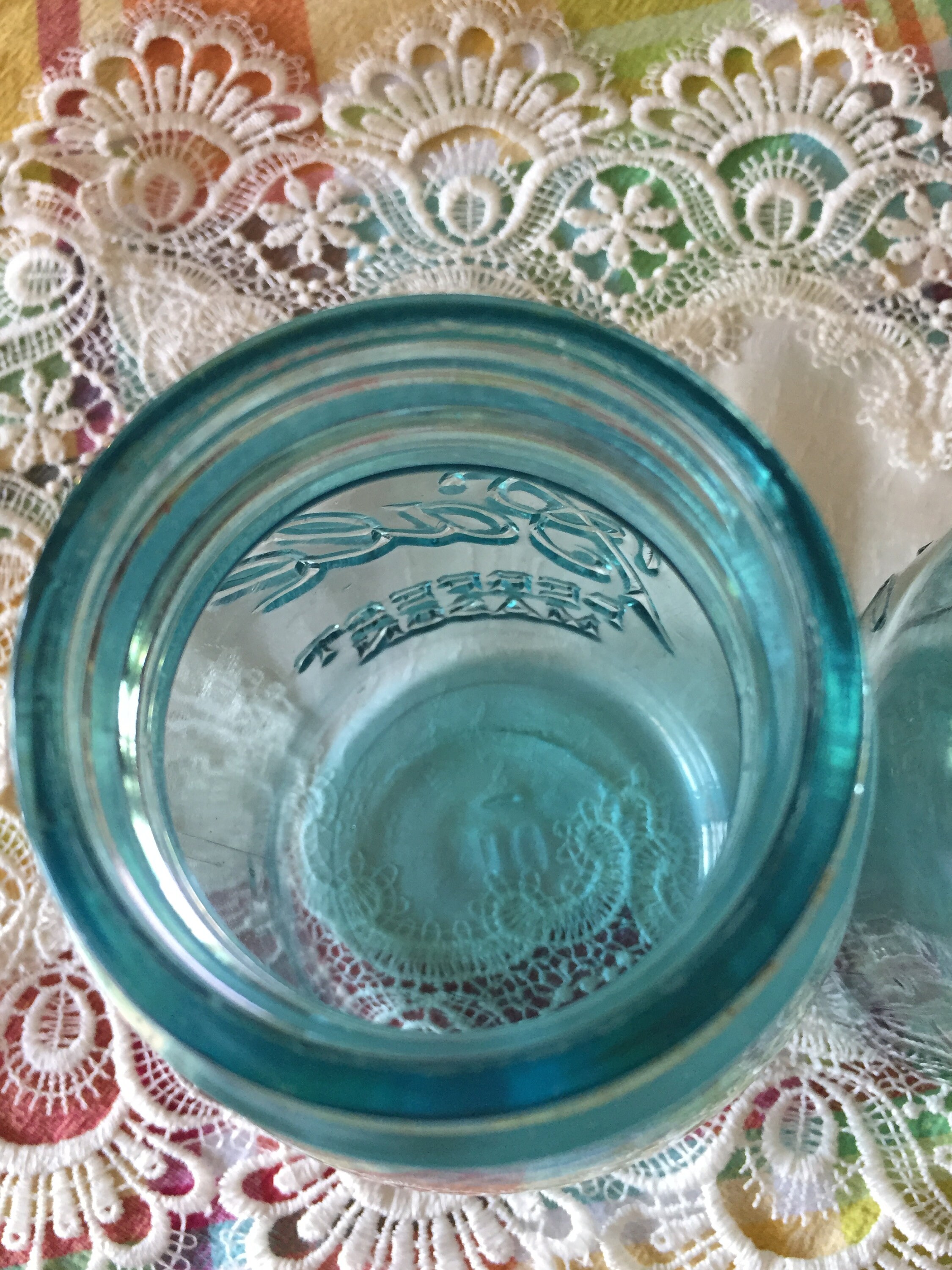 Two Antique Blue Ball Jars With Grid Lids. - Etsy