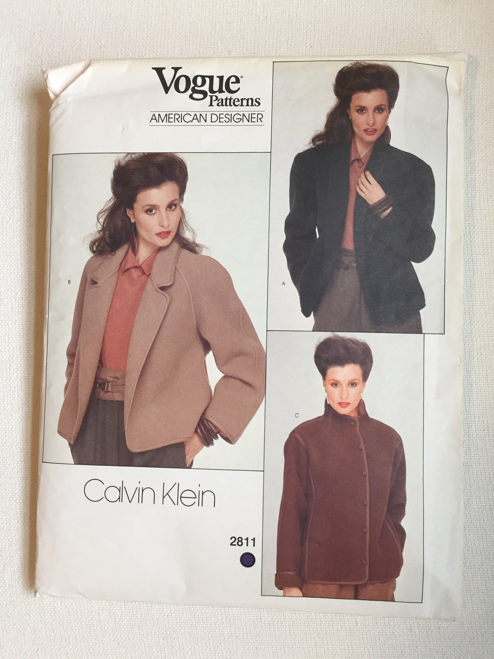Vintage Vogue American Designer Calvin Klein Pattern 2811 Size - Etsy