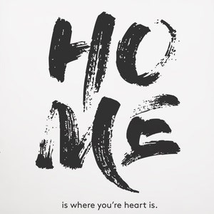 HOME Typographic Printable Art - Etsy