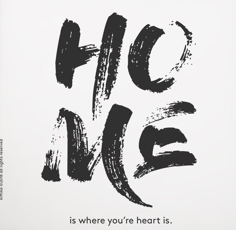 HOME Typographic Printable Art - Etsy