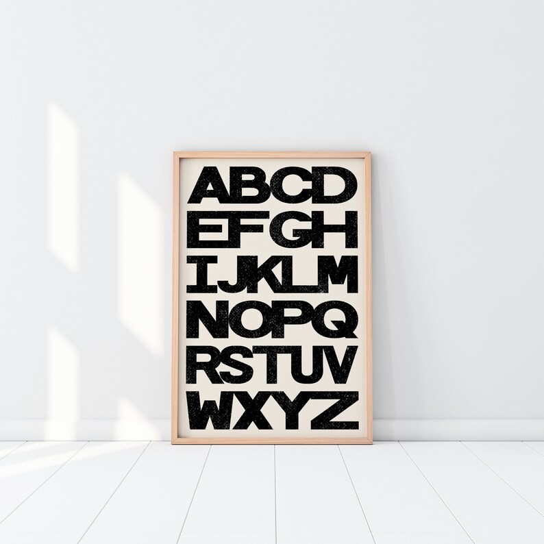 Alphabet Printable Art - Etsy