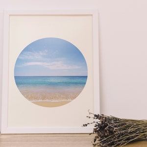 Ocean Inside a Circle Printable Art - Etsy