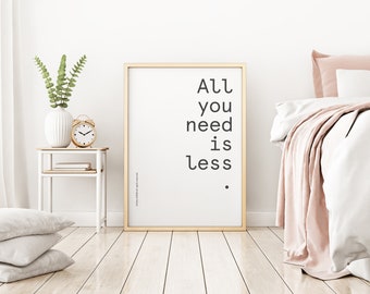 All You Need is Less - Etsy