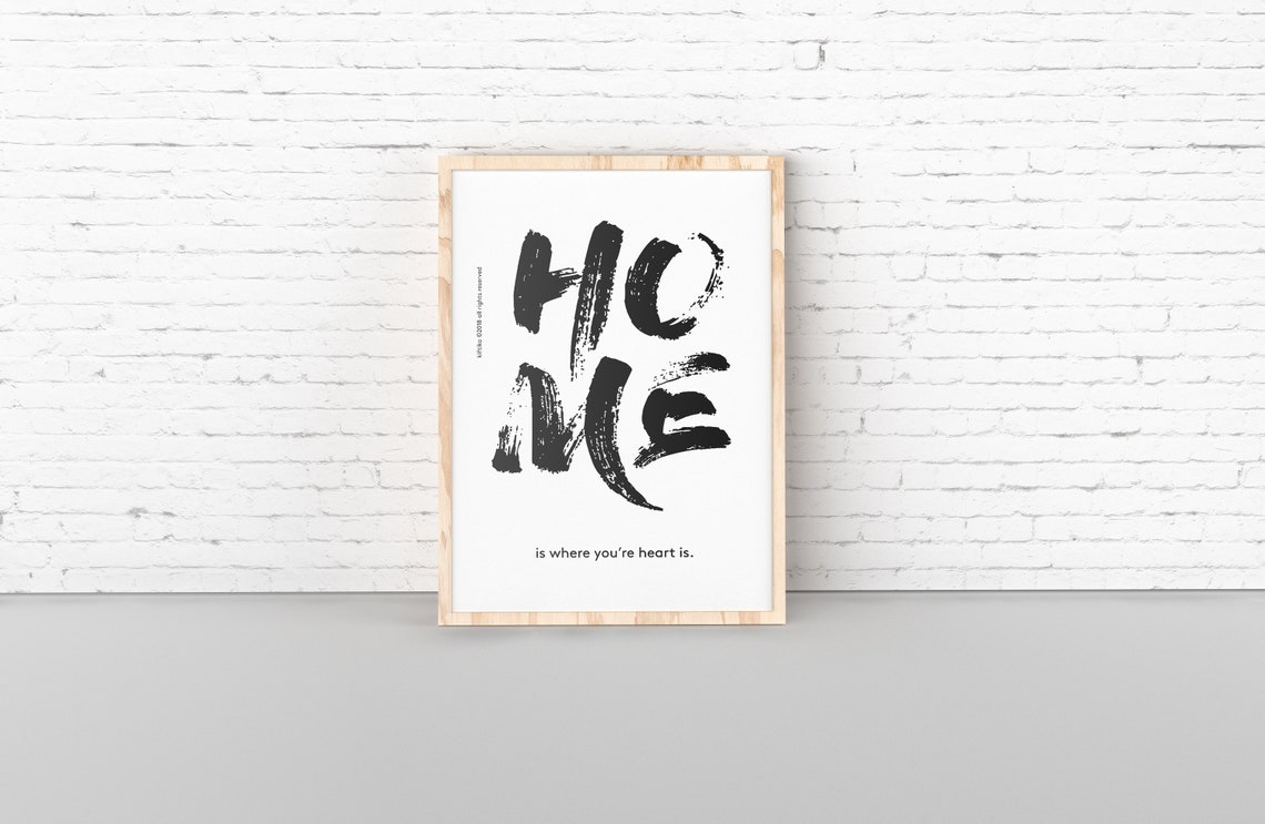 HOME Typographic Printable Art - Etsy