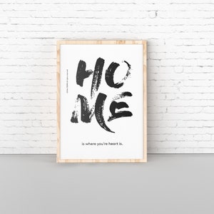 HOME Typographic Printable Art - Etsy