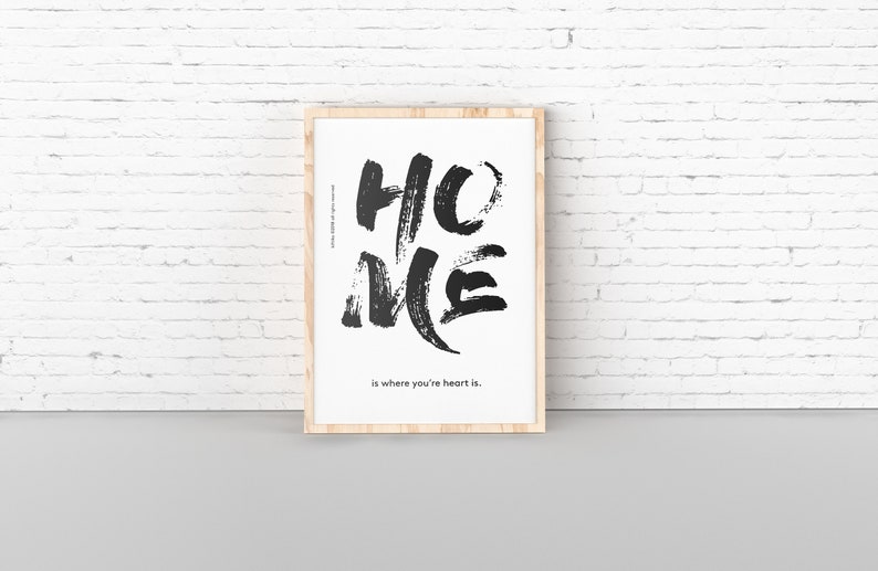 HOME Typographic Printable Art - Etsy