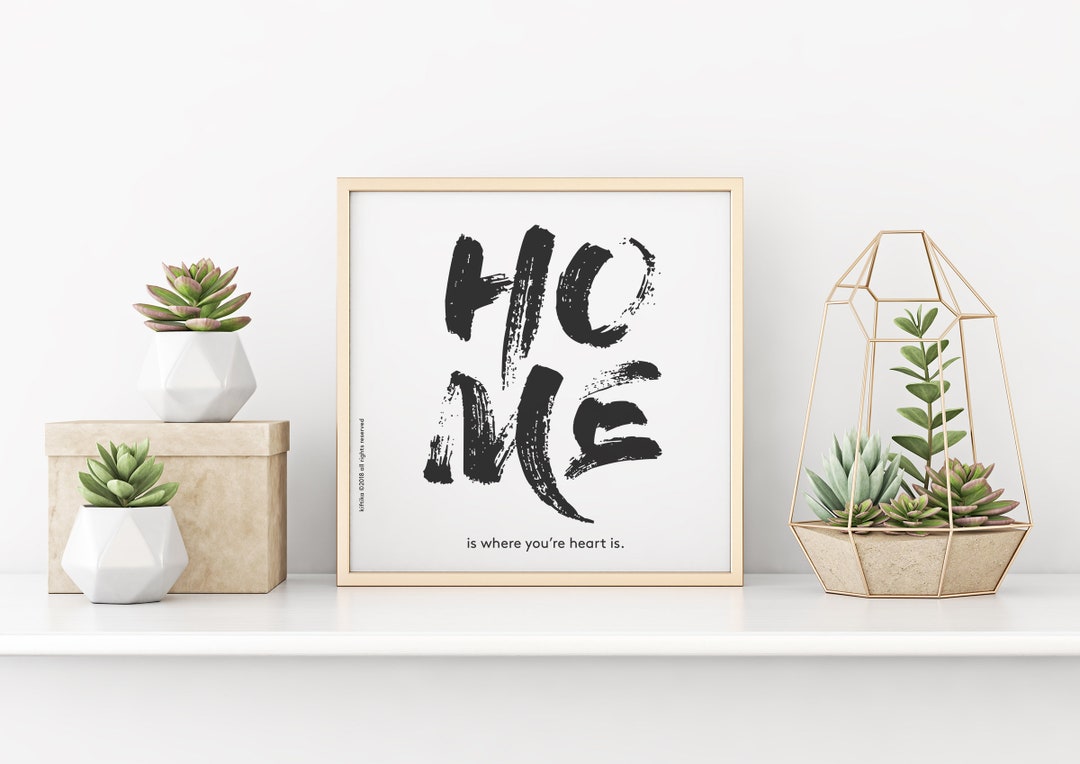 HOME Typographic Printable Art - Etsy